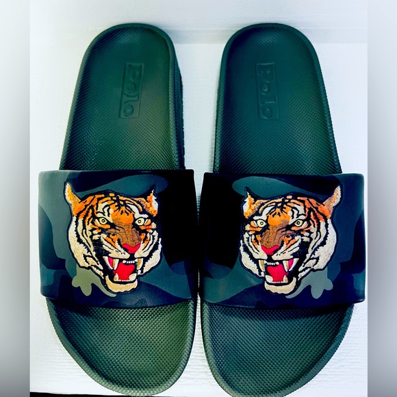 Polo Ralph Lauren | Shoes | Polo Ralph Lauren Cayson Tiger Slides Mens ...